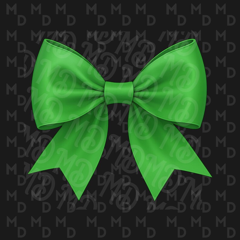 Watercolor Green Big Bow PNG, Coquette Design (digital Download) - Etsy