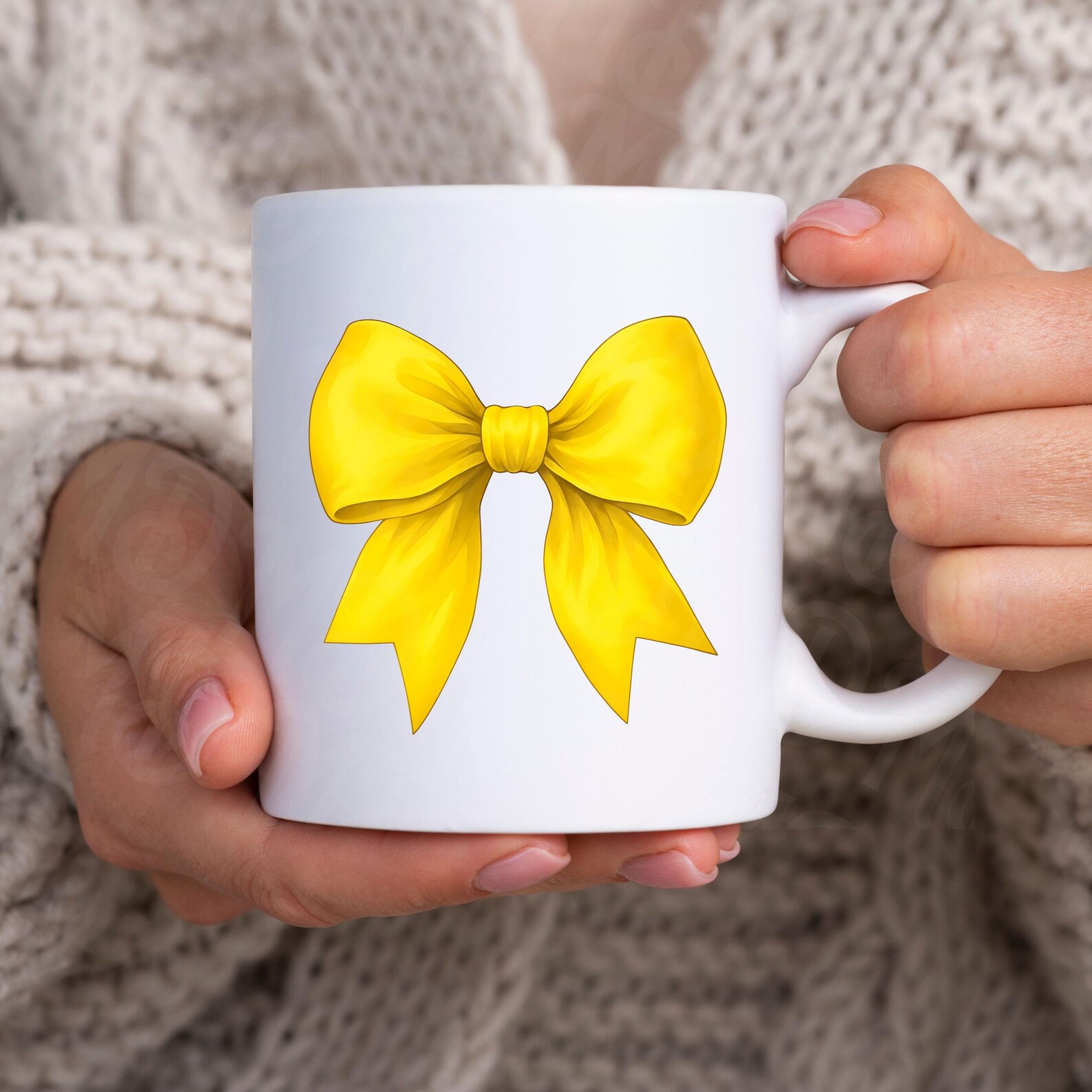 Yellow Big Bow PNG, Coquette Clipart, Sublimation Design (digital ...