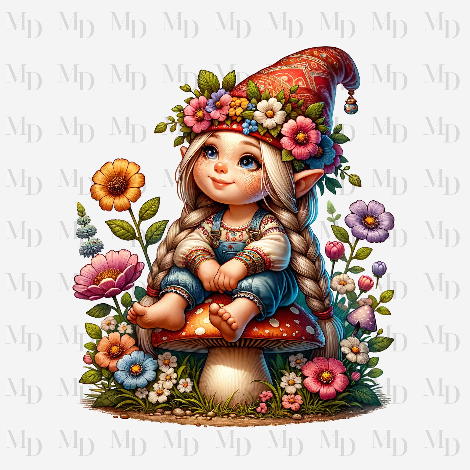 Flower Girl Gnome PNG, Clipart, Instant Download, Digital Download PNG ...