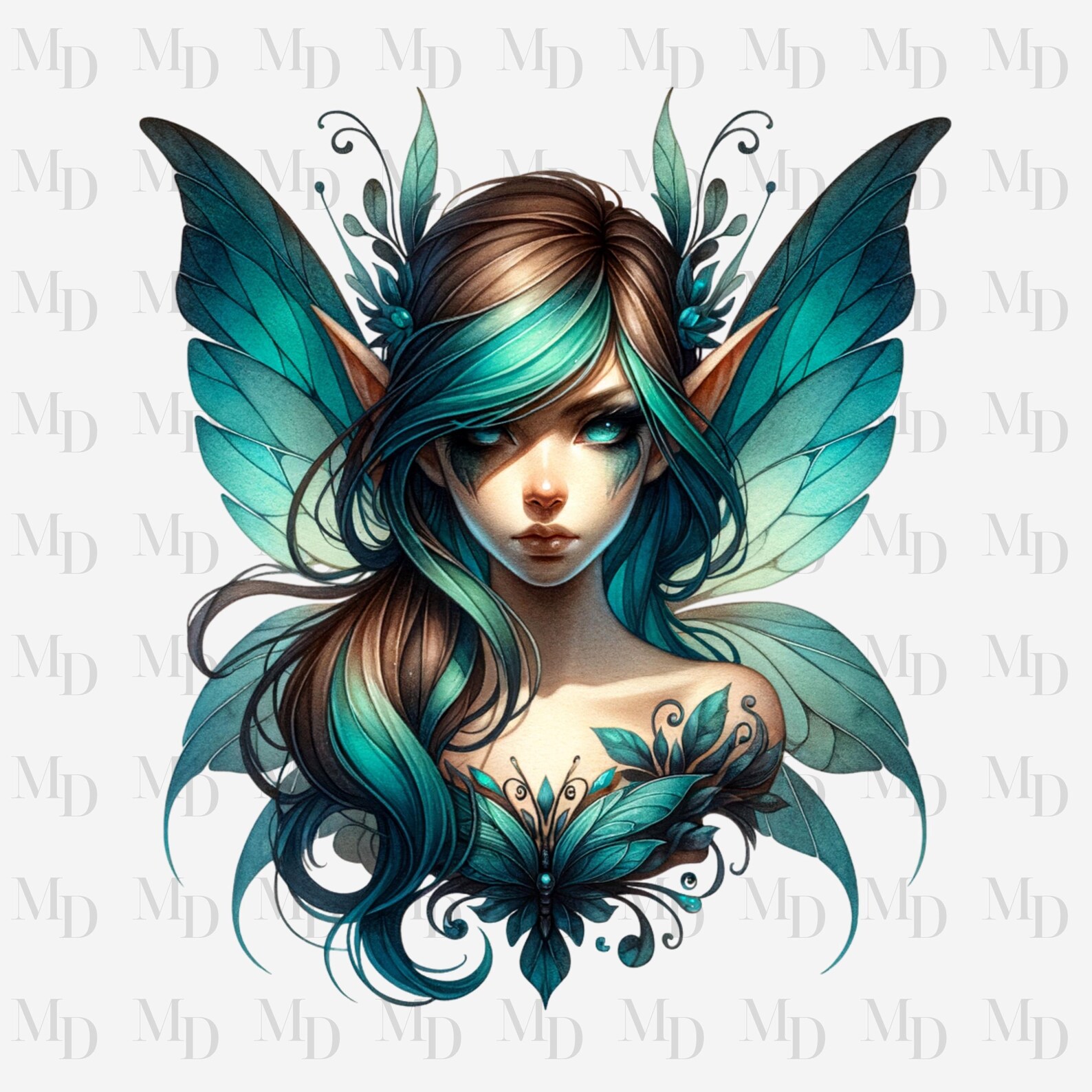 Magical Bright Eyes Goth Fairy PNG, Instant Download, Goth Fairy Design ...