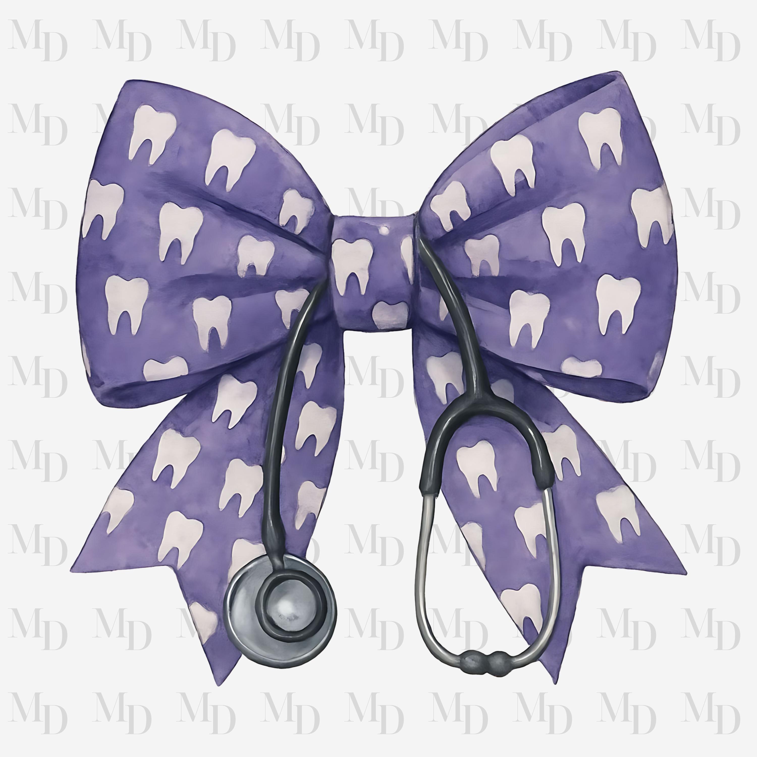 Tooth Bow PNG, Teeth, Dentist, Dental Assistant, Sublimation, Instant ...