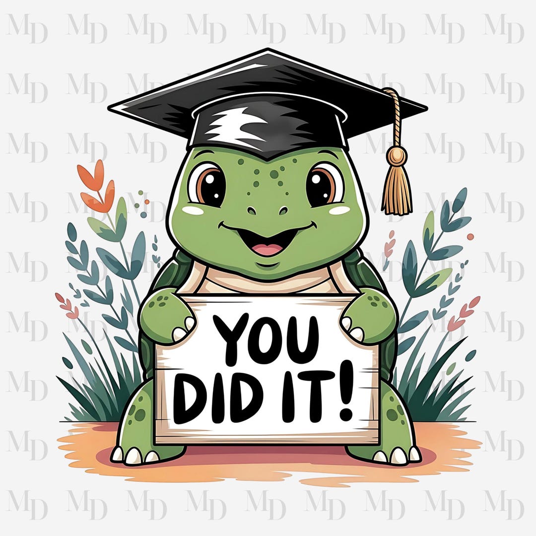 Graduation Turtle PNG, Graduate, Turtle Design, Sublimation, Clipart ...