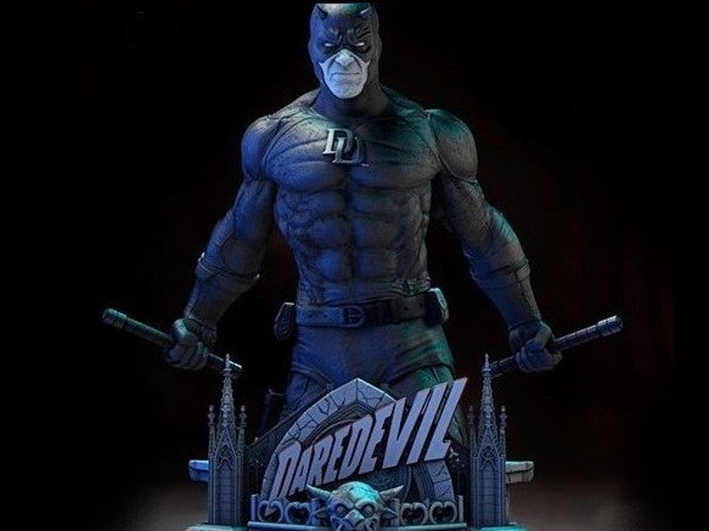 Daredevil Bust 3D Stl Model, 3D Printer, File for Printing on 3D ...