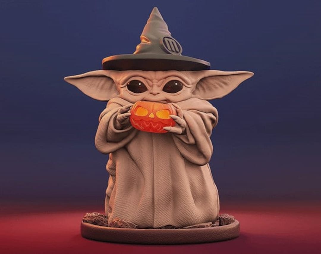 Grogu Halloween 3D Stl Model, 3D Printer, File for Printing on 3D ...