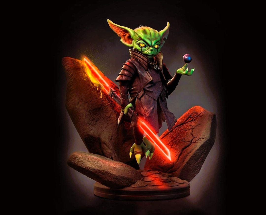 Darth Grogu 3D Stl Model, 3D Printer, File for Printing on 3D Printer ...