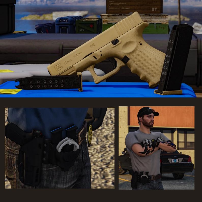 Holster and Glock Attachment Pack Fivem ,police Safariland 7378 7TS ALS Holster Gta 5 RP Servers ...