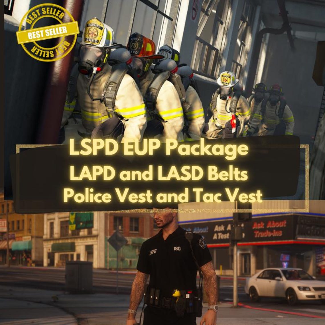 Fivem LSPD EUP Mega Pack ,police Vest and Tac Vest ,lapd and Lasd Belts and Fire Gear for Gta 5 ...