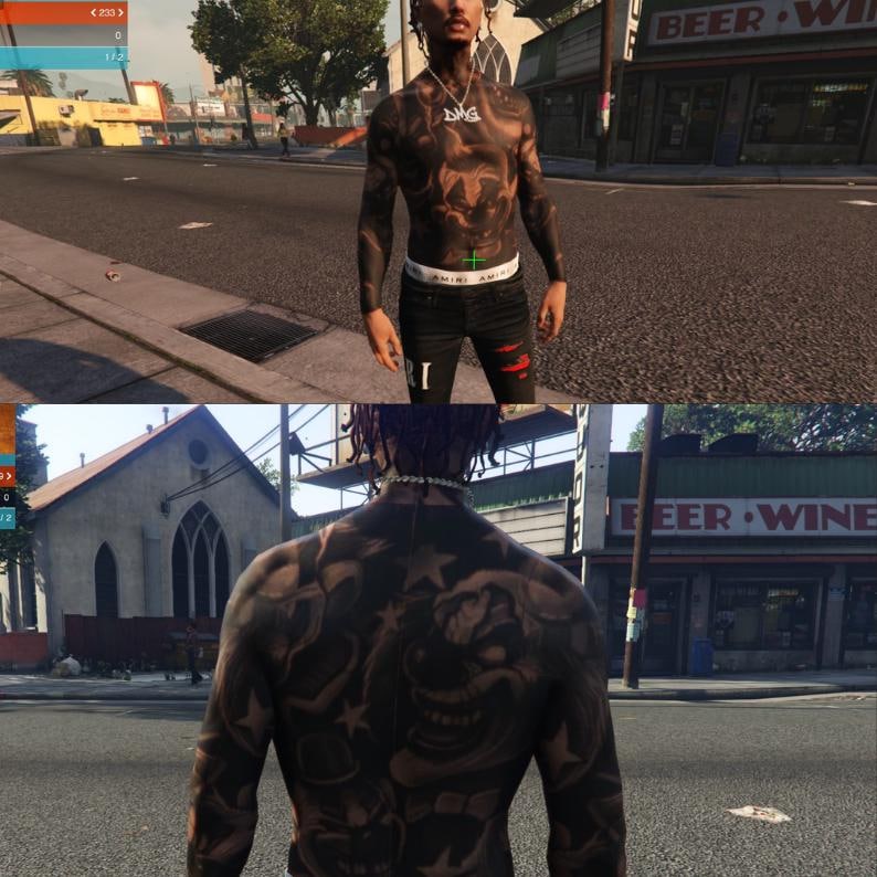 Fivem Tattoos Pack for Fivem - Full Body Texture Models Realistic ...