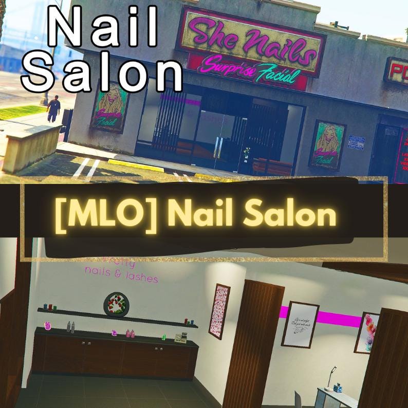 Custom Nail Salon MLO Fivem - Realistic Designed for Fivem RP Servers ...