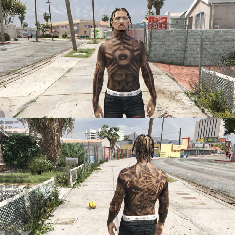 Fivem Tattoos Pack for Fivem - Full Body Texture Models Realistic ...