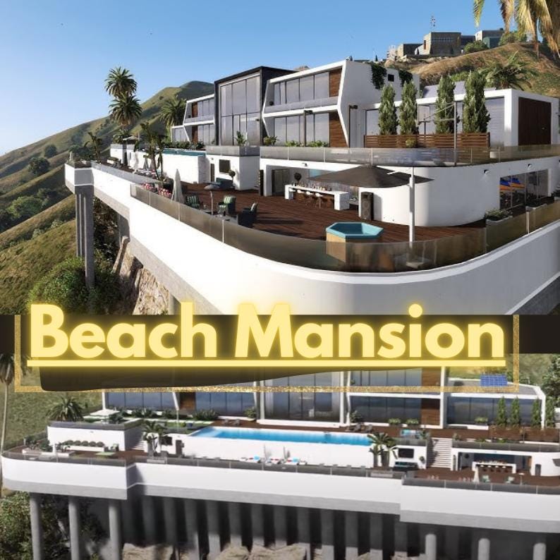 Beach Mansion MLO - Luxury Beach Mansion Mansion - MLO Gta5 Fivem ...