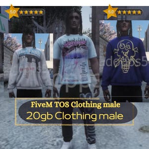 Male Clothing for Fivem Tos-compliant, Male Clothing, Lore-friendly, and Optimized for Fivem ...