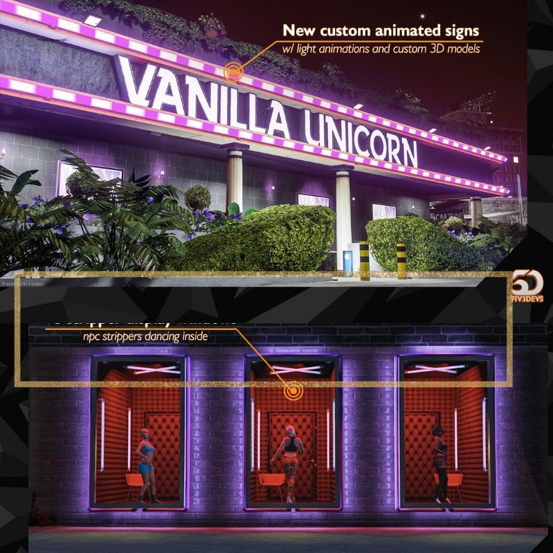 Vanilla Unicorn Fivem MLO- MLO Gta5 Fivem - Realistic Designed for Fivem RP Servers - Etsy