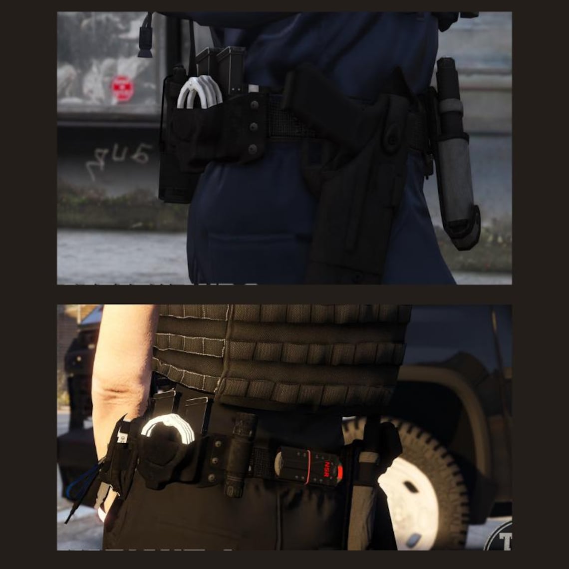 Fivem Complete Duty Belt Package, Hip Holsters for Gta 5 RP Servers ...
