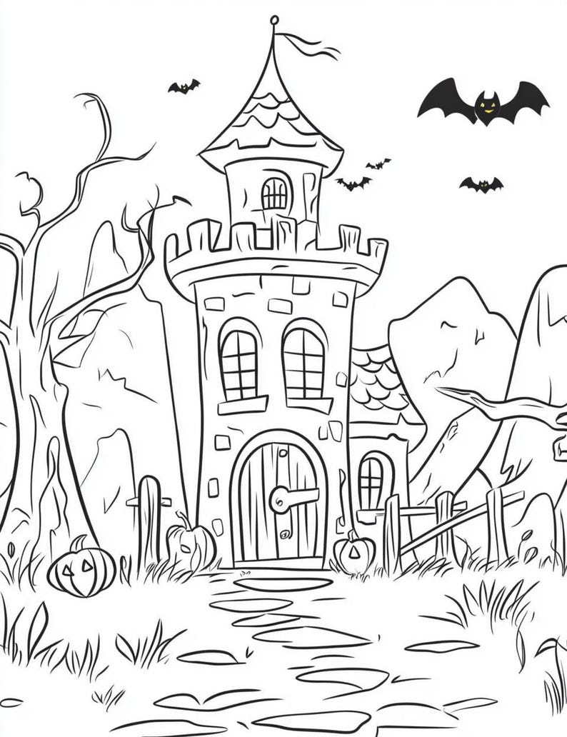 Spooky Fun Halloween Coloring Book for Kids | Cute Ghosts, Pumpkins ...