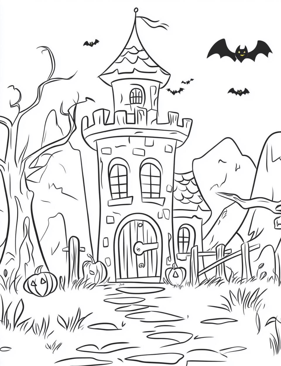 Spooky Fun Halloween Coloring Book for Kids Cute Ghosts, Pumpkins, and ...