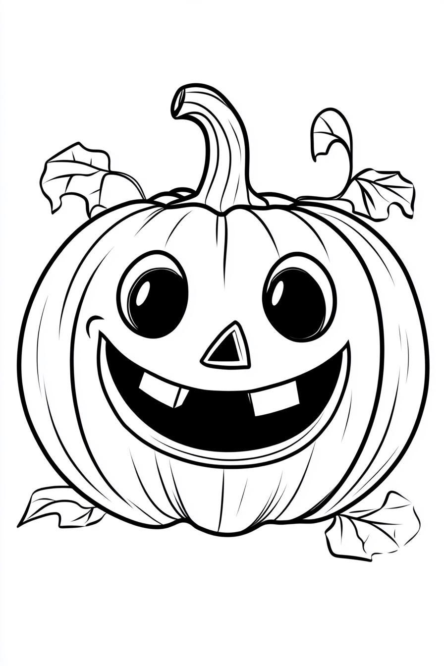 Spooky Fun Halloween Coloring Book for Kids Cute Ghosts, Pumpkins, and ...