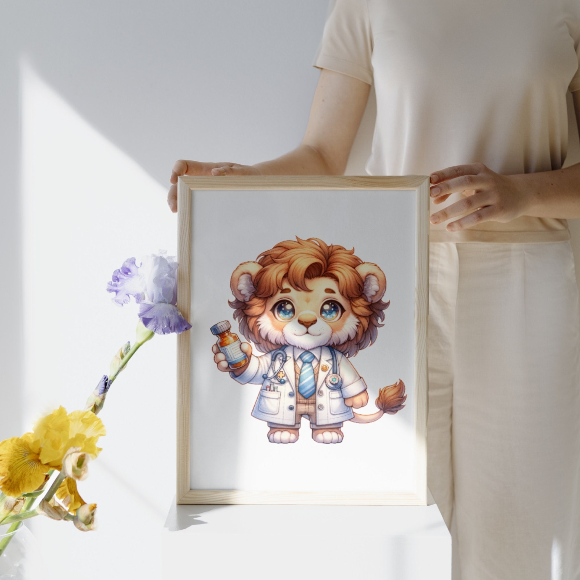 Adorable Animal Doctor Clipart - Cute Veterinary Professionals Digital ...