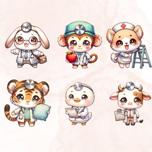 Adorable Animal Doctor Clipart - Cute Veterinary Professionals Digital ...