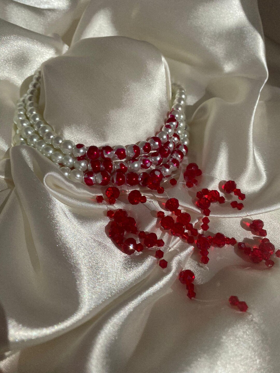 Handmade Bloody Pearl Necklace, Vampire Choker,bloody Necklace, Vampire ...