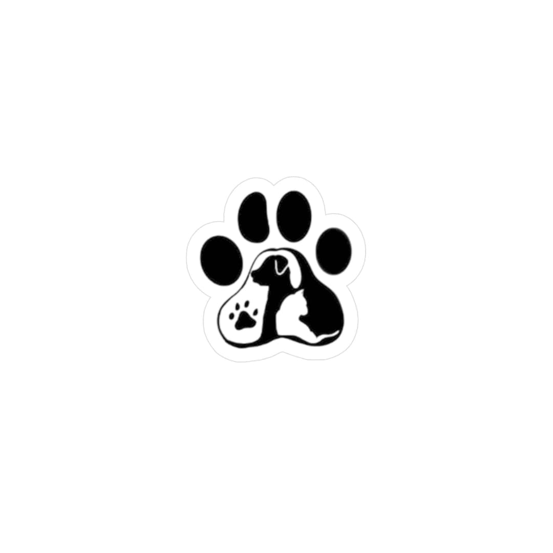 Cat and Dog Vinyl Sticker - Etsy