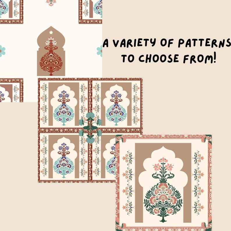 Indian Floral Seamless Patterns | Floral Digital Paper | Digital Paper ...