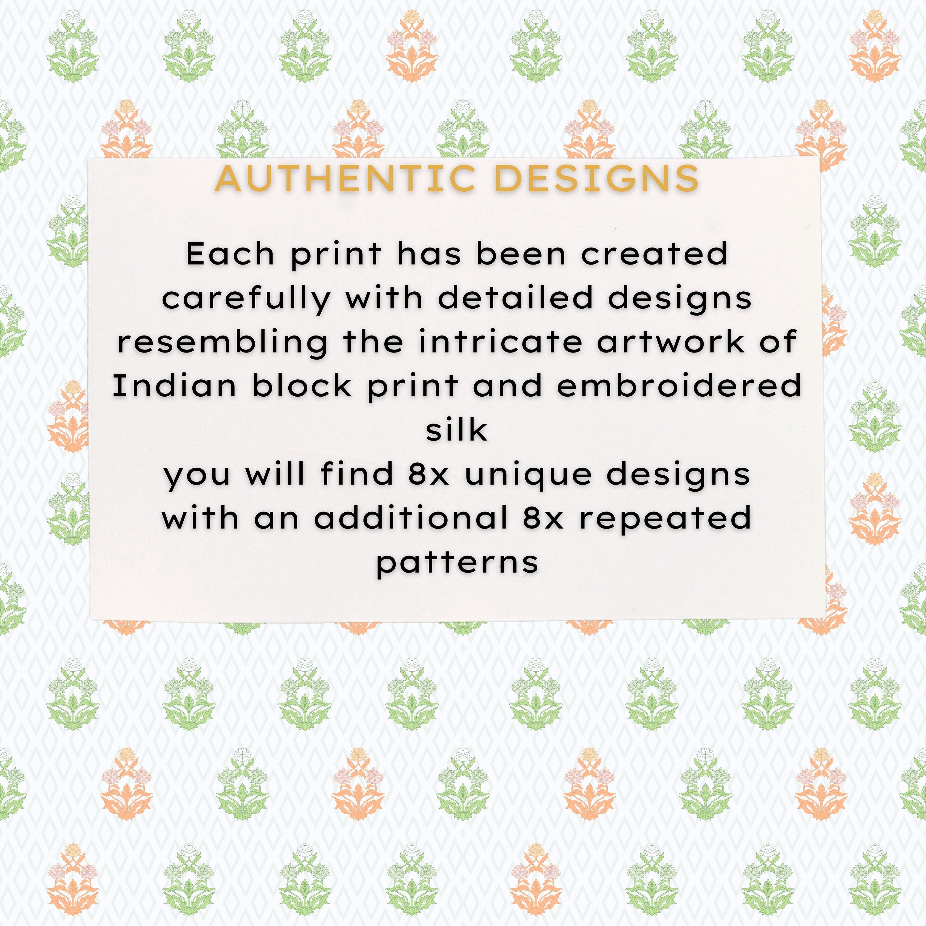 Printable Indian Block Print Papers | Islamic Geometric Art Bundle ...