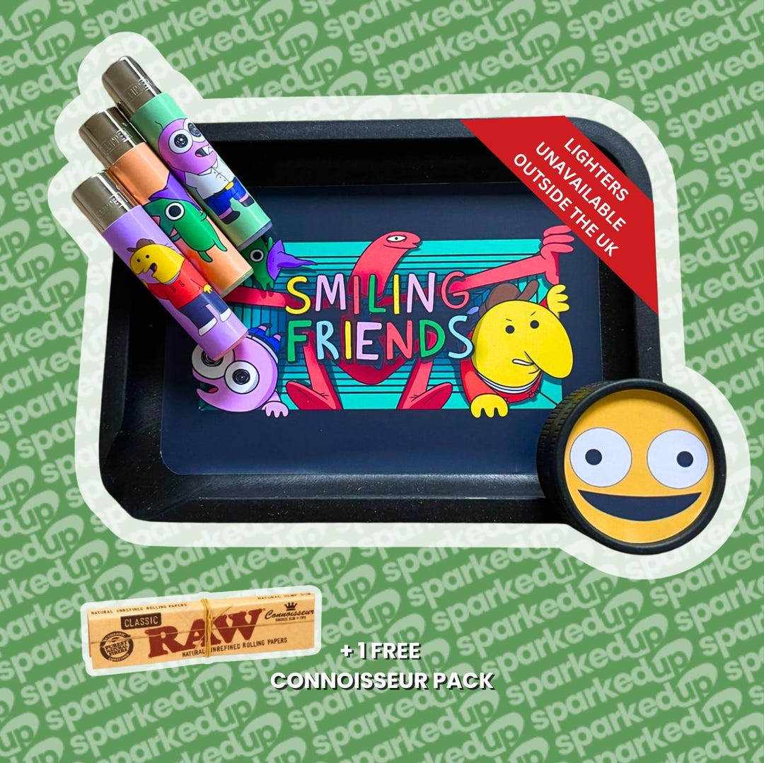 Smiling Friends Themed Lighter, Grinder & Rolling Tray Bundle - Etsy