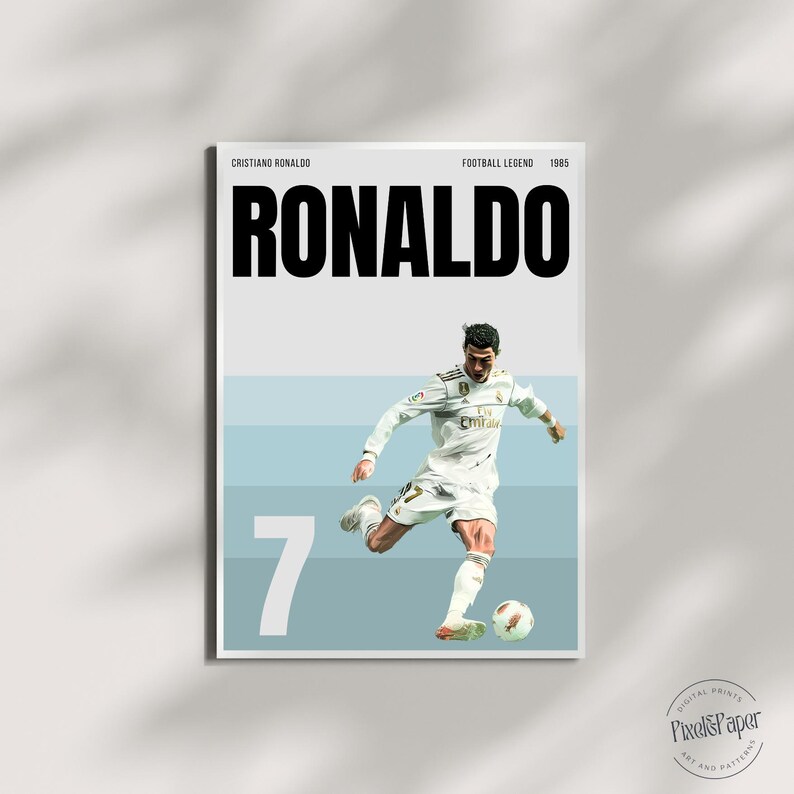 Cristiano Ronaldo Poster: Art Print (digital Download A3 Size 320 DPI ...