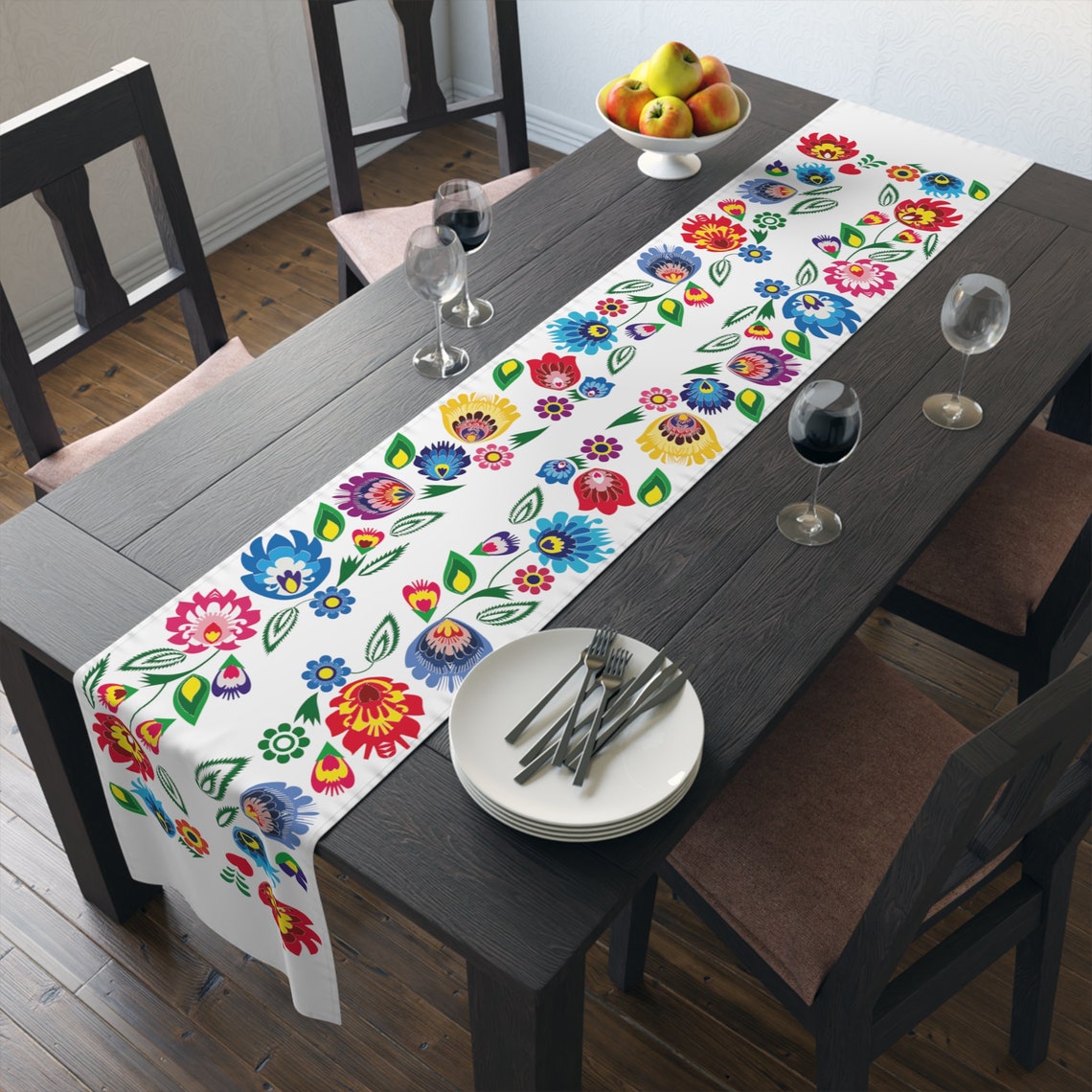 Polish Folk Art Table Runner (cotton, Poly) - Etsy