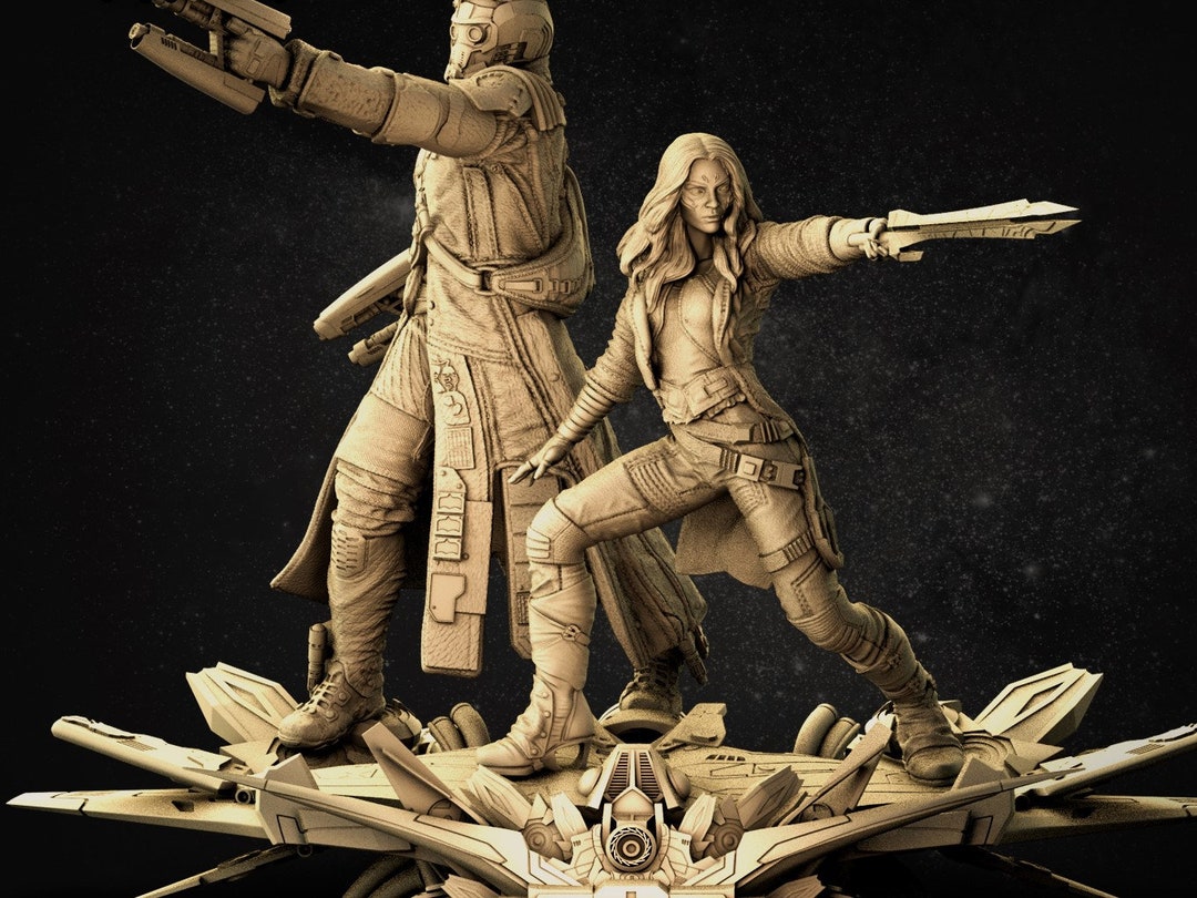 Starlord Gamora 3D Stl, File for 3D Printing, Decor for Gamer Room ...