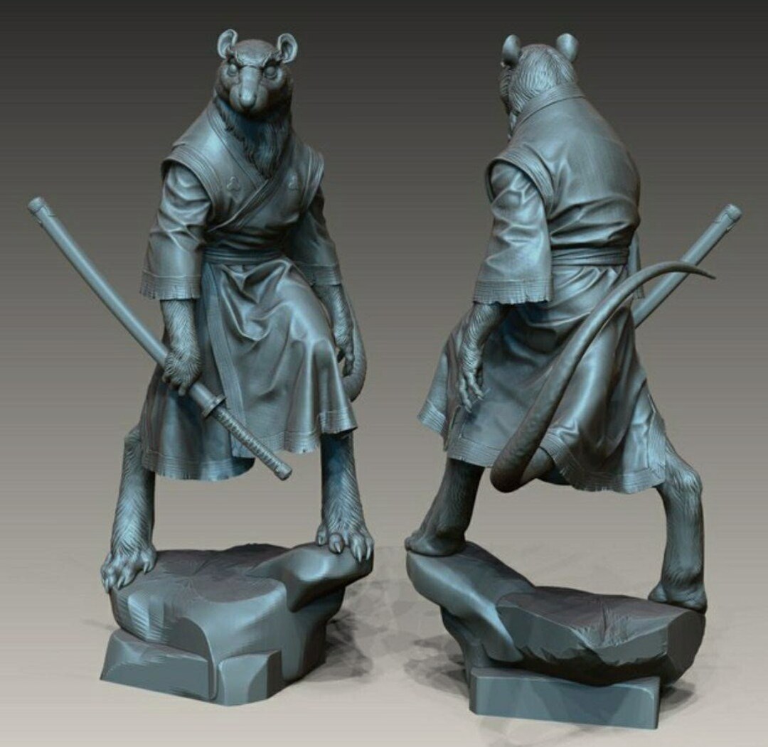 Rat Ninja 3D Stl, File for 3D Printing, Decor for Gamer Room, Geek ...