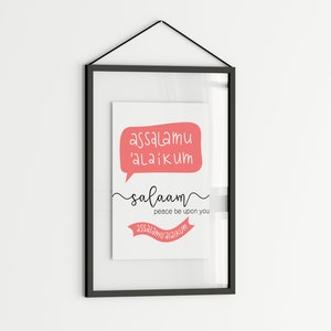 Assalamu Alaikum, Salam Wall Art, Arabic Calligraphy Print, Peace Be ...