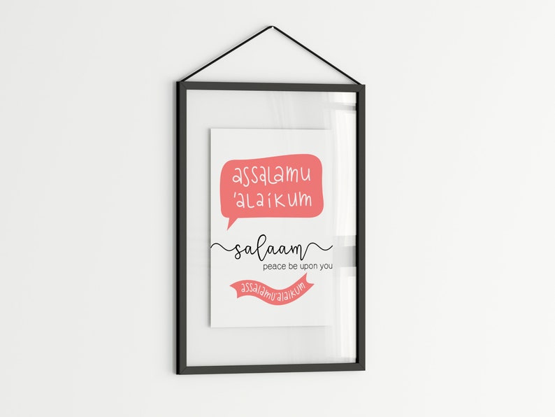 Assalamu Alaikum, Salam Wall Art, Arabic Calligraphy Print, Peace Be ...