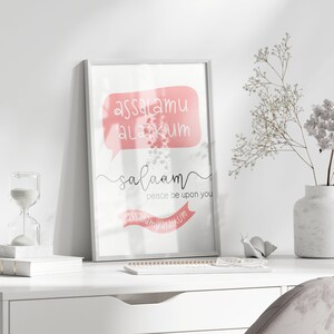 Assalamu Alaikum, Salam Wall Art, Arabic Calligraphy Print, Peace Be ...