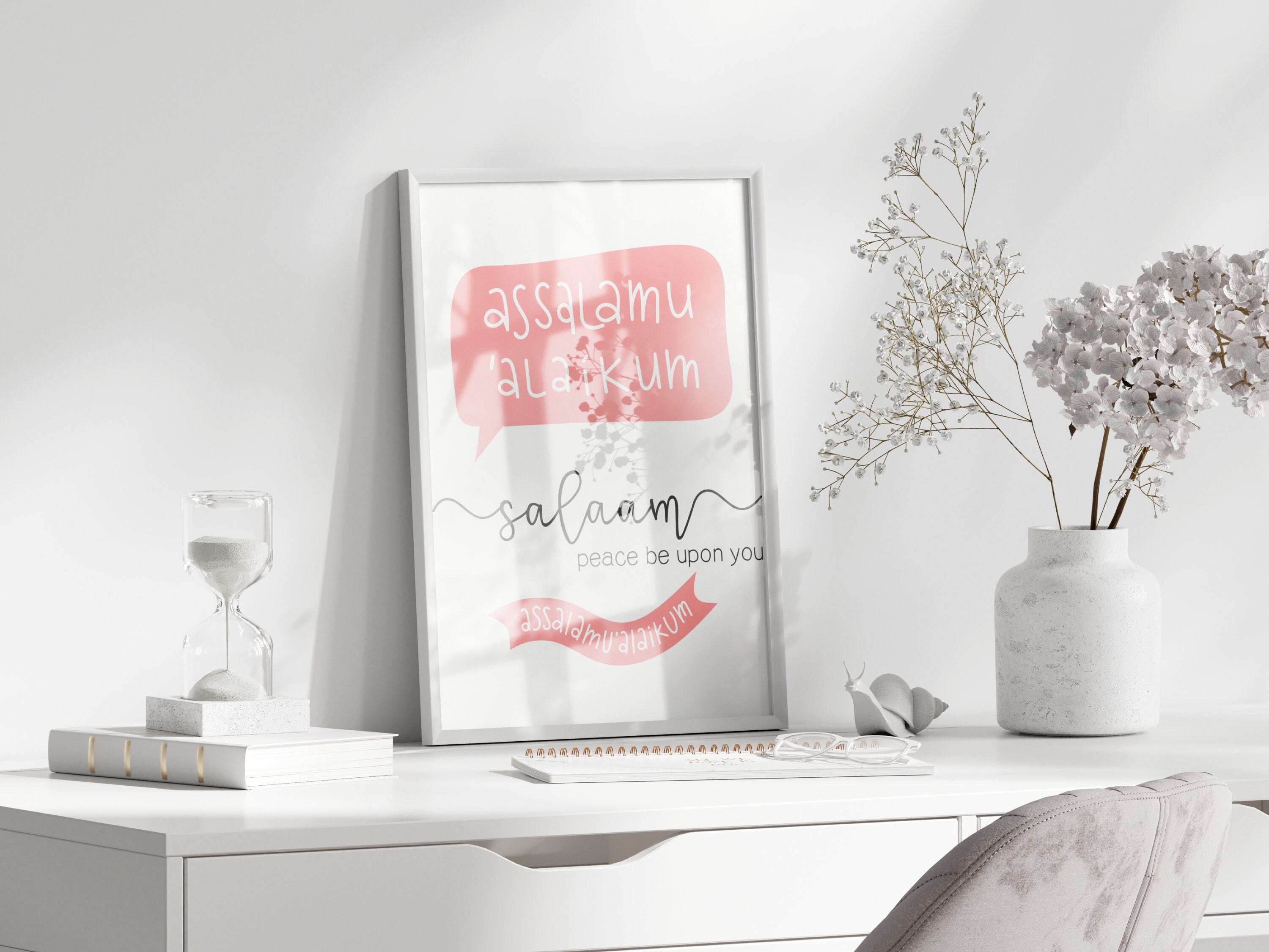 Assalamu Alaikum, Salam Wall Art, Arabic Calligraphy Print, Peace Be ...
