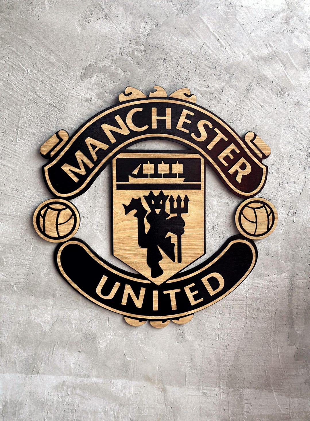 Manu Wood Sign 3D Wall Decoration Size 40x40 Cm - Etsy