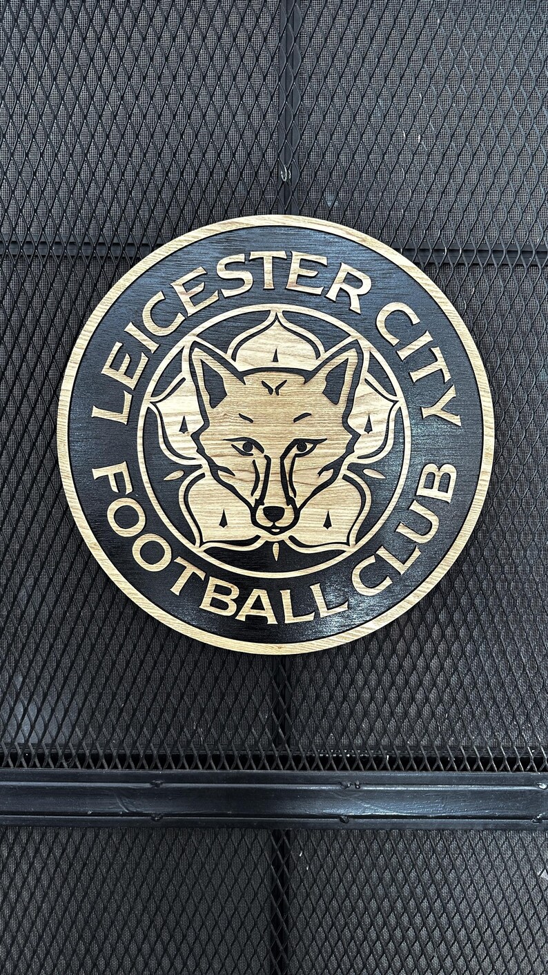 Leister City Wood Sign 3D Wall Decoration Size 40x40 Cm - Etsy