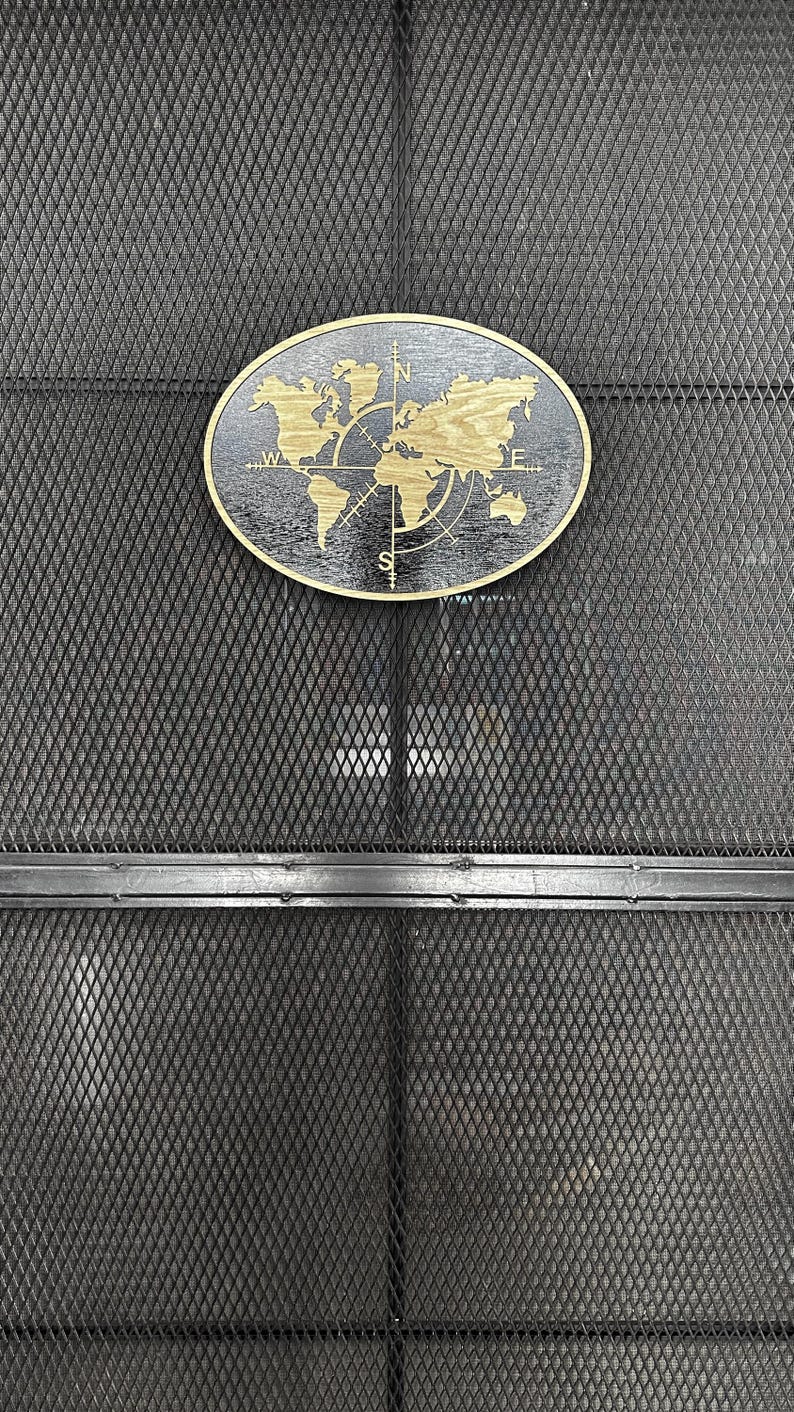 World Map Wood Sign 3D Wall Decoration Size 40x40 Cm - Etsy