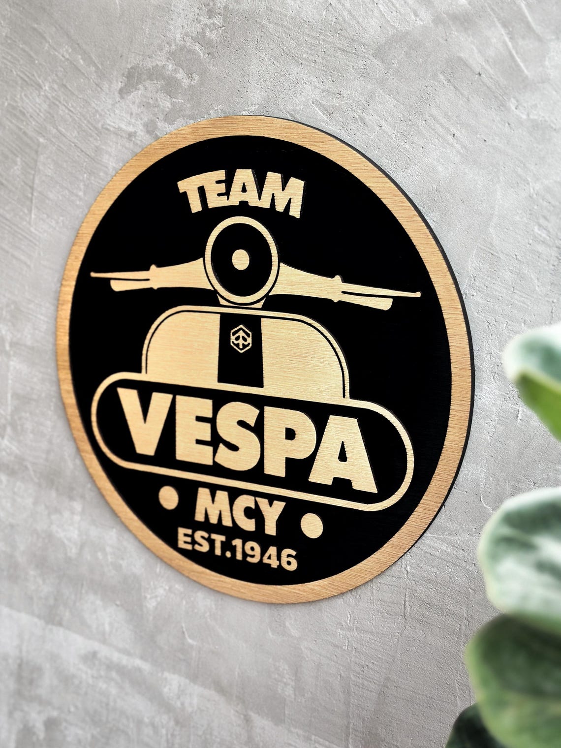 Vespa Classic Wood Sign 3D Wall Decoration Size 40x40 Cm - Etsy
