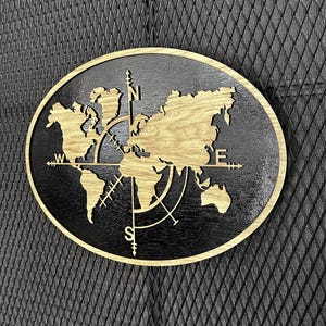 World Map Wood Sign 3D Wall Decoration Size 40x40 Cm - Etsy