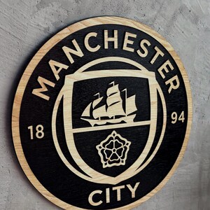 Handcrafted Manchester City FC Wooden Wall Art - 3D - Etsy