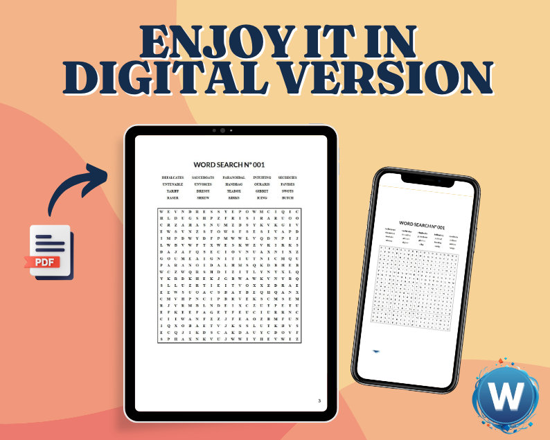 150 Word Search Puzzles Volume 5 Instant Download PDF Digital Printable ...