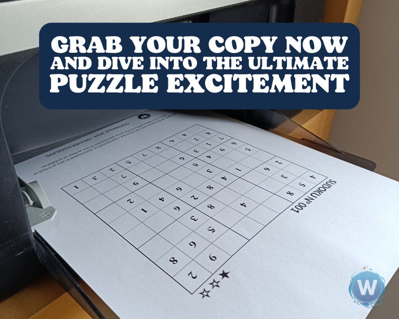 300 Sudoku Puzzles From Easy to Difficult Volume 1 Instant Download PDF ...