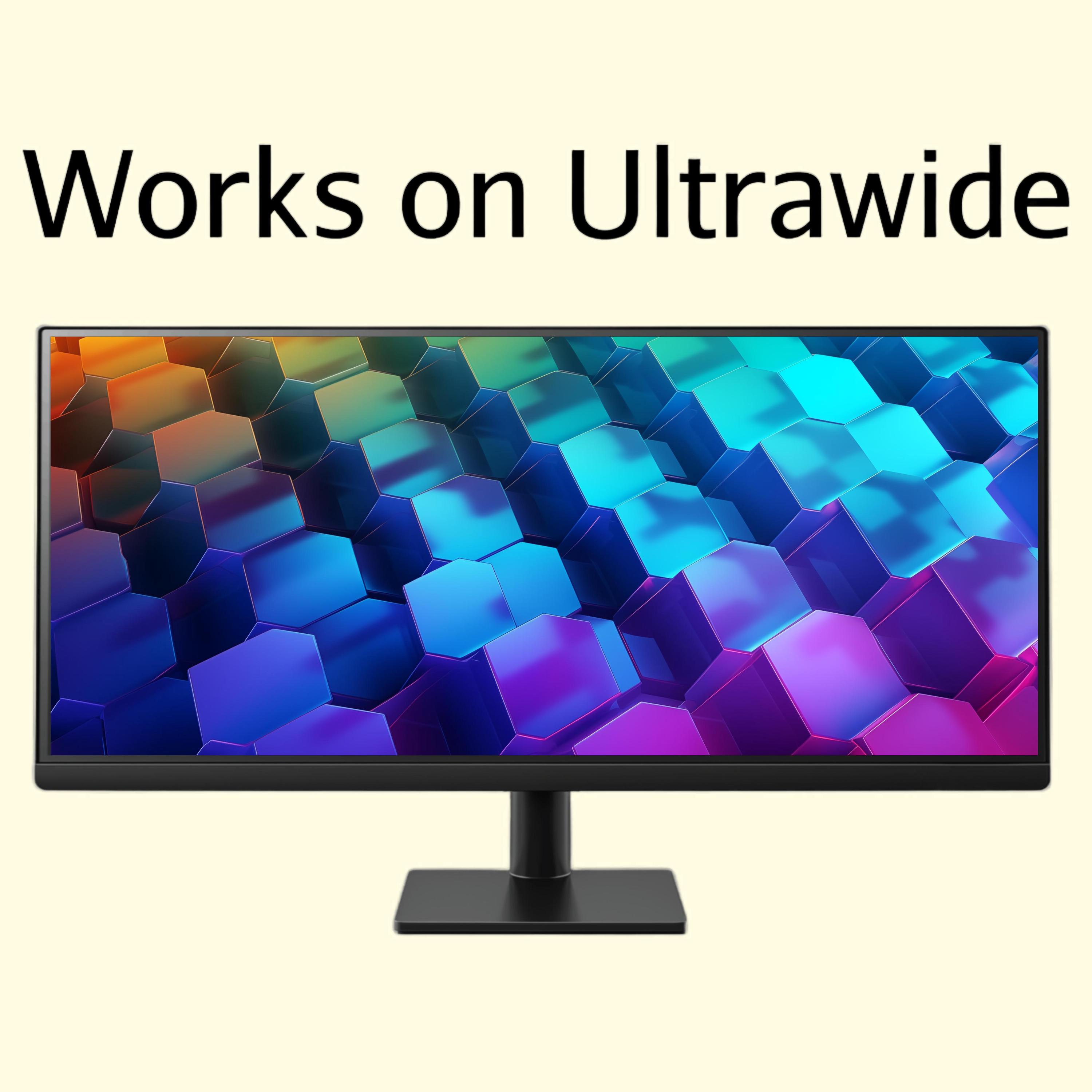 Rainbow Hexagon Desktop Wallpaper Background, Shape Patterns, Ultrawide ...