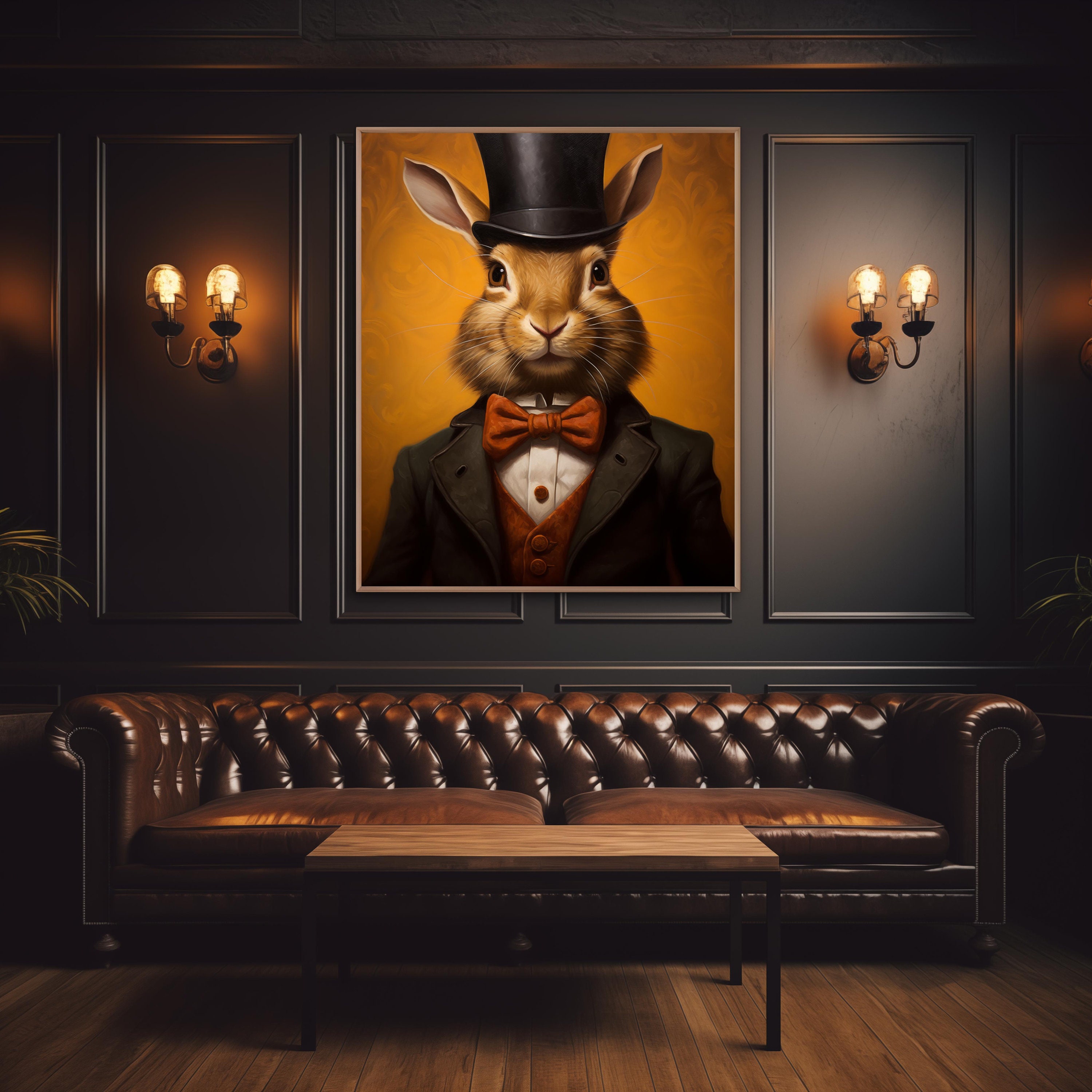 Vintage Hare Animal Portrait, Printable Digital Wall Art, Renaissance ...