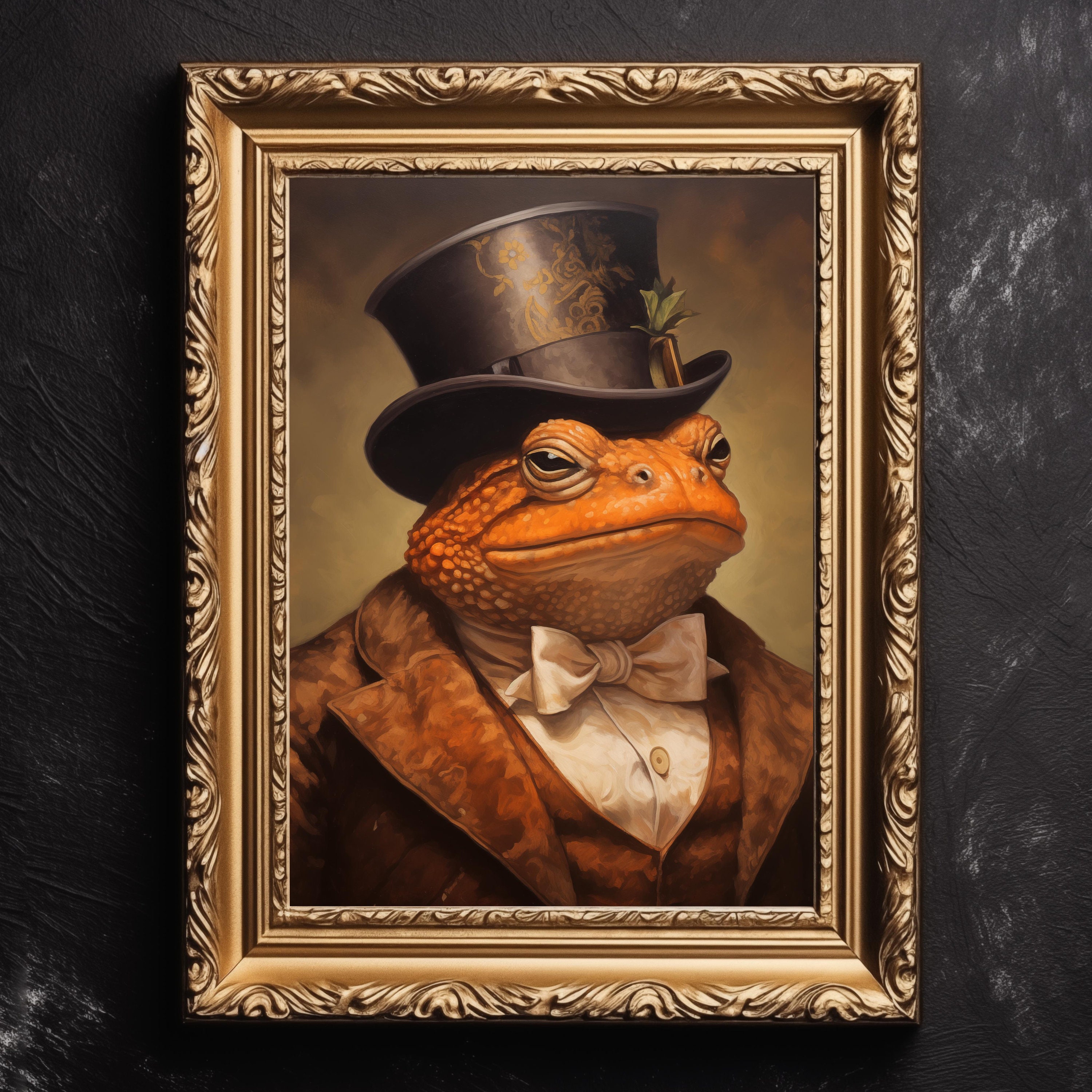 Vintage Toad Animal Portrait, Printable Wall Art, Renaissance Animals ...