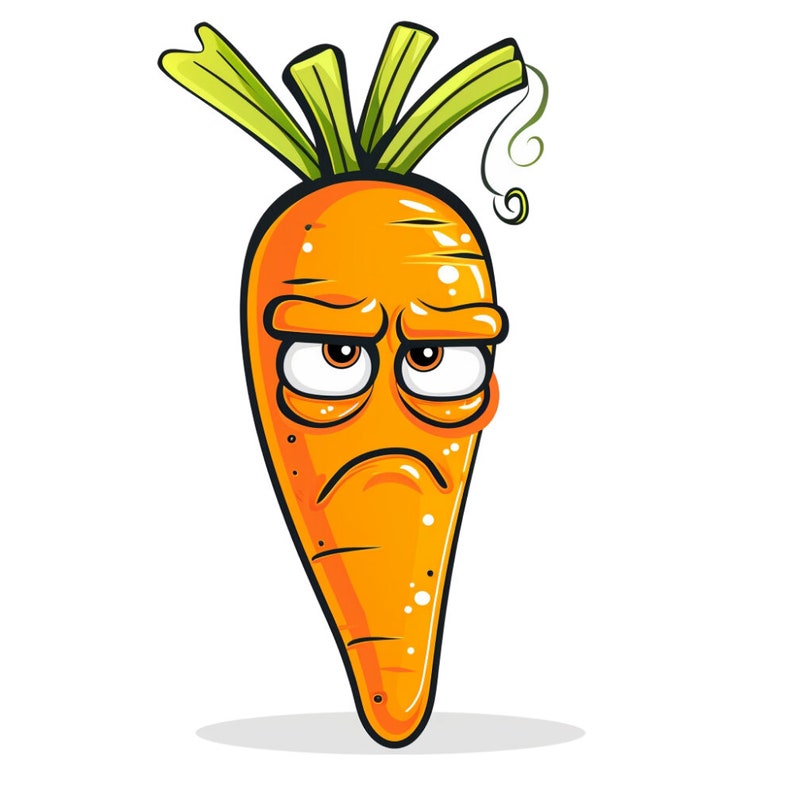 Carrot Emotions PNG Clipart Bundle, Sublimation Designs (digital ...