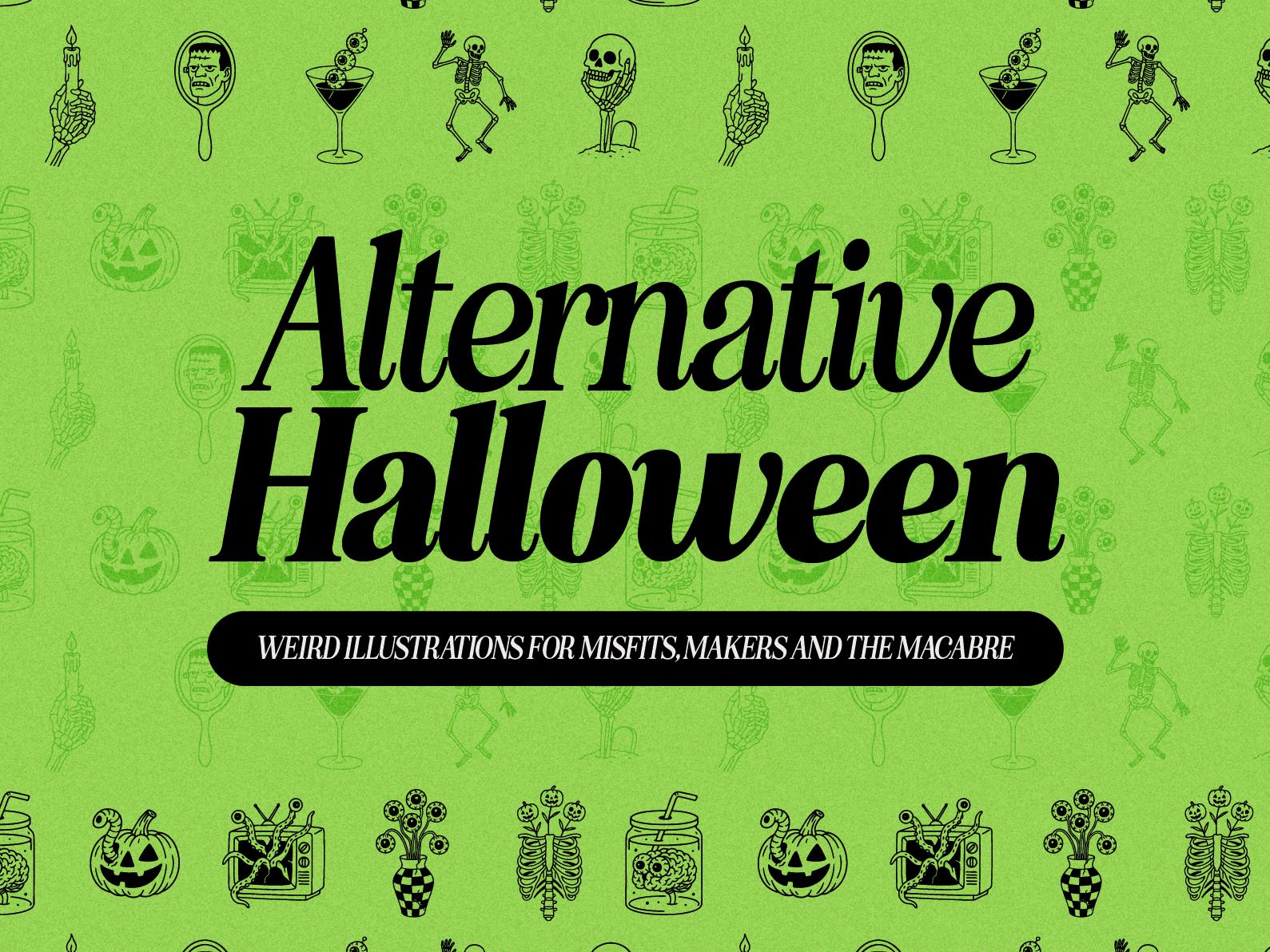 Spooky Halloween Clipart Bundle: Gothic Hand-drawn Pngs (instant ...