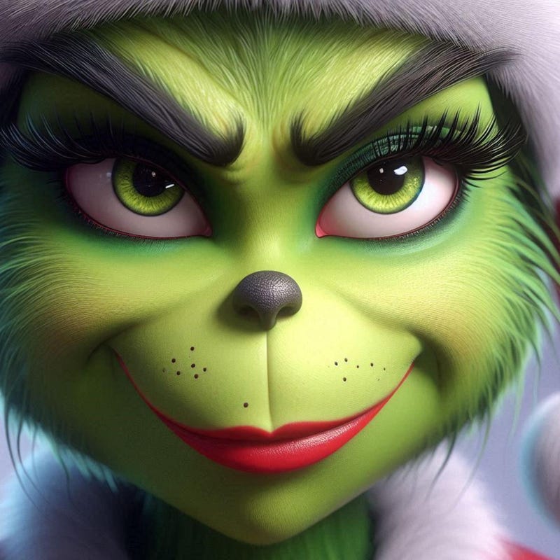 Female Grinch Art - Etsy